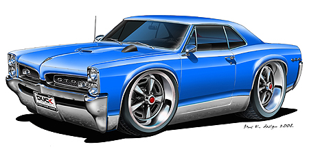 Madd Doggs 1966-67 Pontiac GTO Musclecar T-Shirts Maddmax Car Art ...